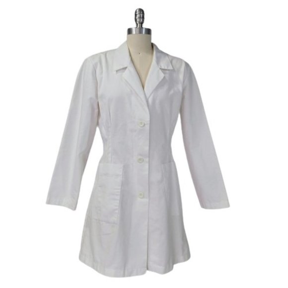 Meta | Jackets & Coats | Vintage Womens Lab Coat Size S M Fitted White ...